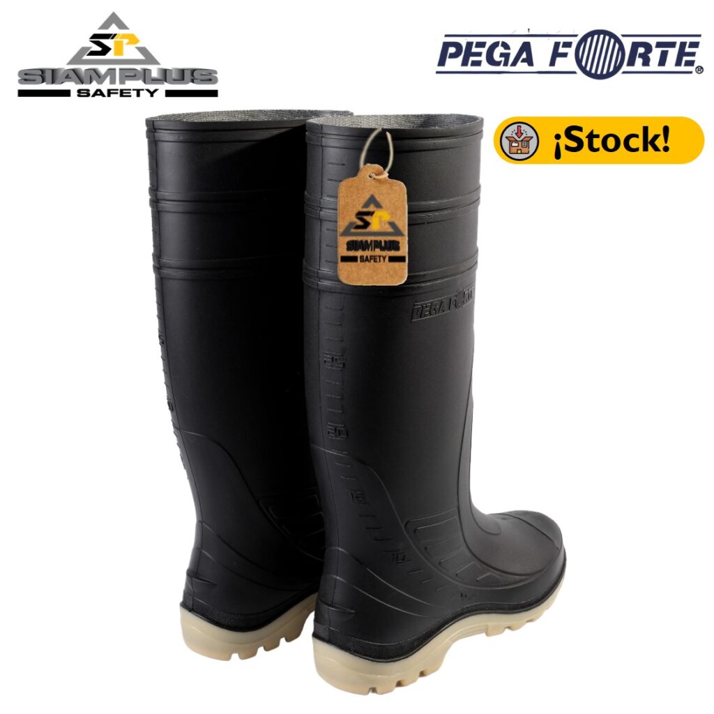 🥉Venta de Botas de PVC para lluvia Negro Pega Forte - Siamplus Safety